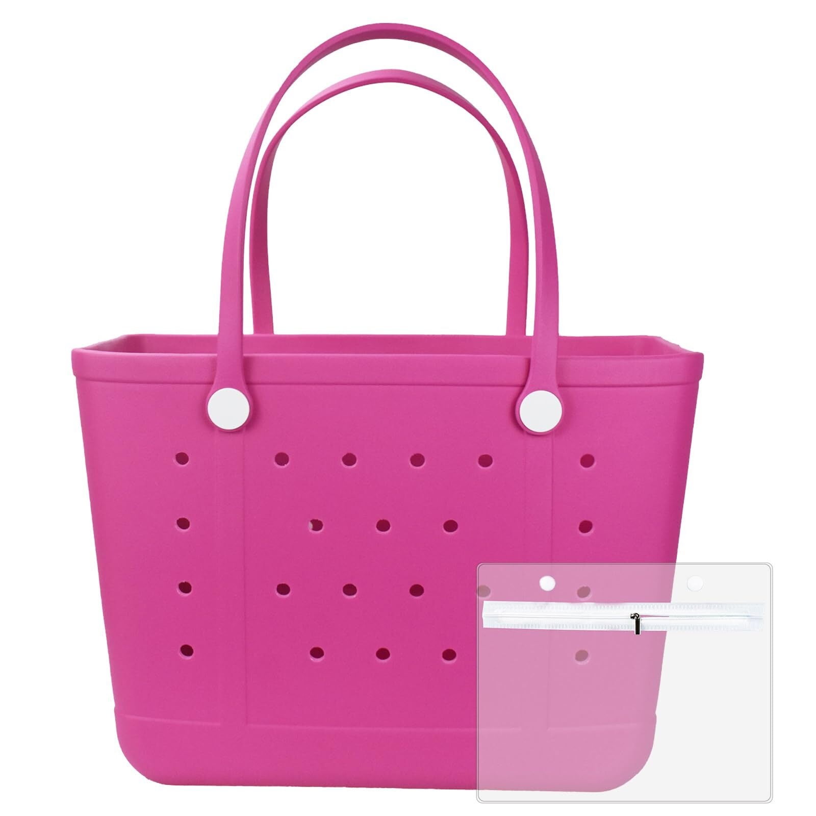 Waterproof Beach Tote, Rubber XL Tote Bag, Washable and Durable Open ...