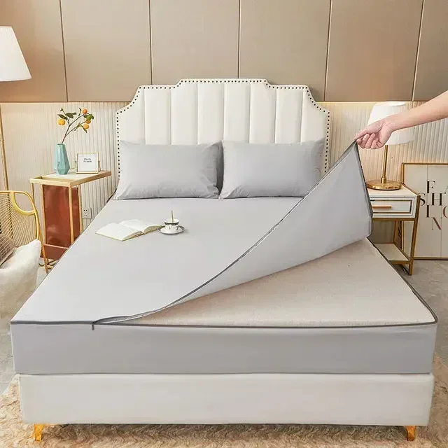 Waterproof Bed Bug Proof Mattress Cover with Zipper Six Sides All ...