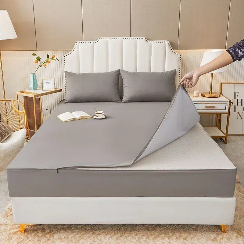 Waterproof Bed Bug Proof Mattress Cover with Zipper Six Sides All ...