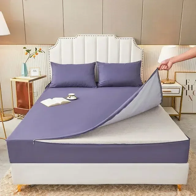 Waterproof Bed Bug Proof Mattress Cover with Zipper Six Sides All ...