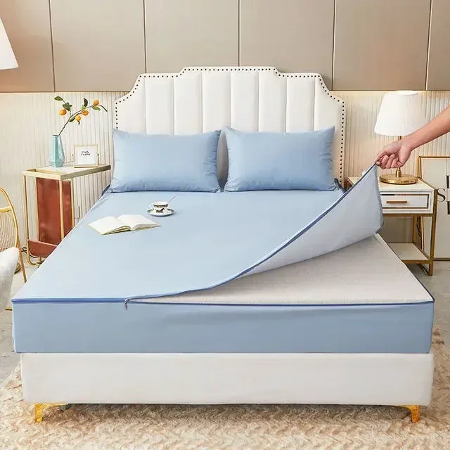 Waterproof Bed Bug Proof Mattress Cover with Zipper Six Sides All ...