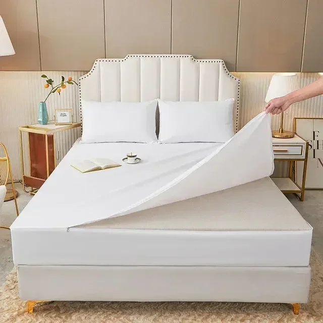 Waterproof Bed Bug Proof Mattress Cover with Zipper Six Sides All ...