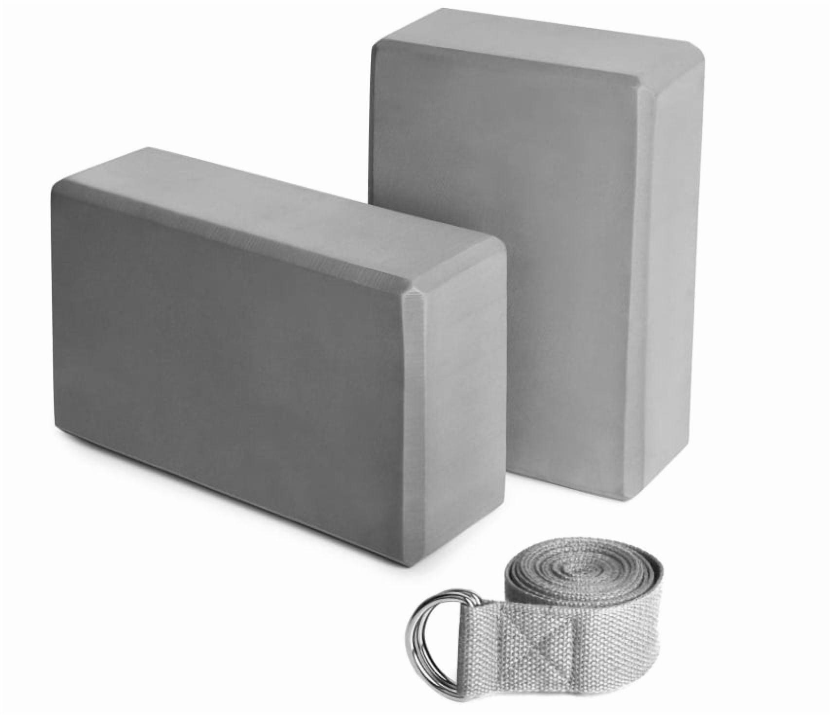 Yoga Block and Strap Set, 2 Soft Non-Slip Yoga Blocks 9x6x3 inches, 6FT ...