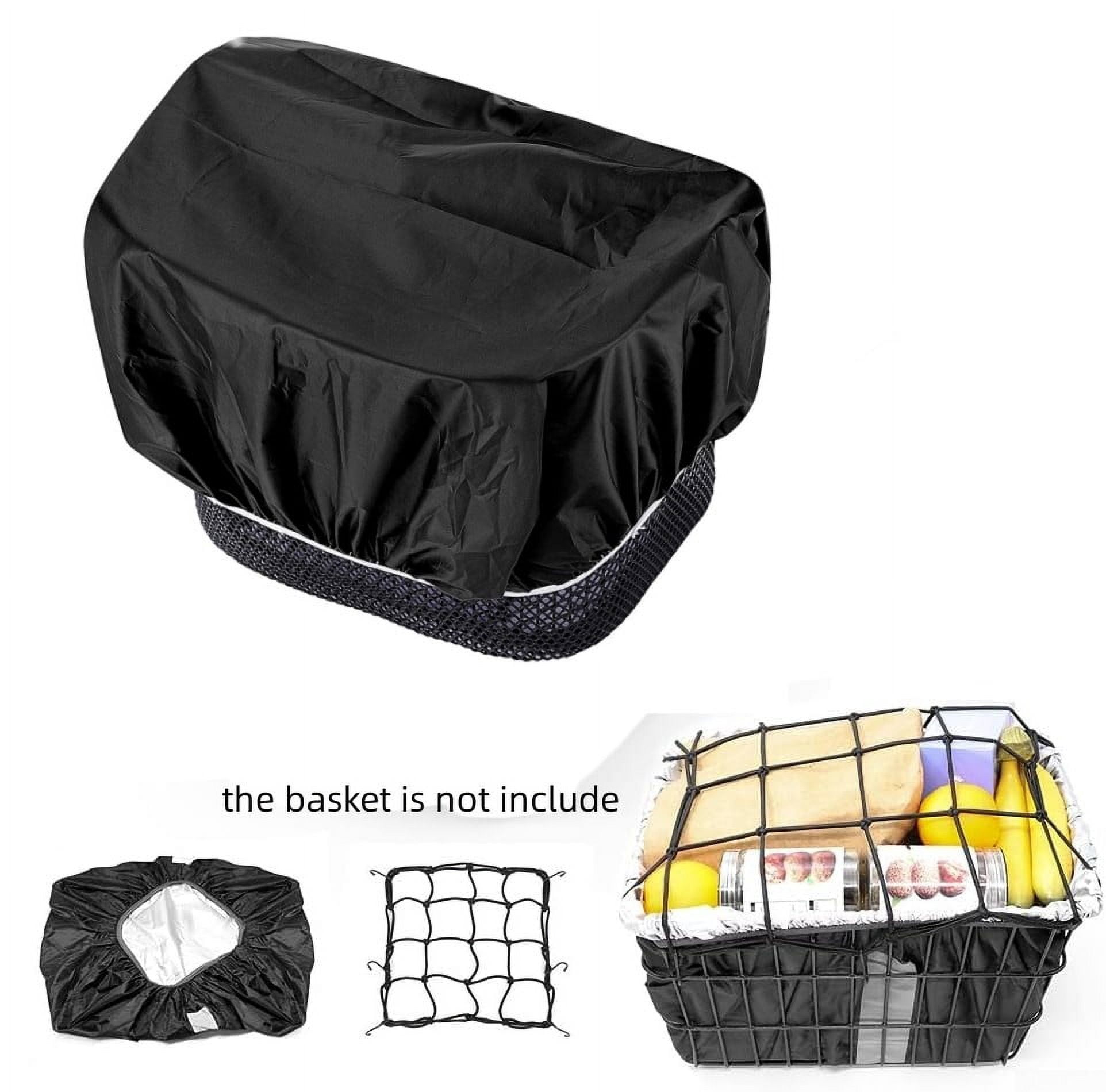 Waterproof Bike Basket Cover with Luggage Net for Rain Protection ...