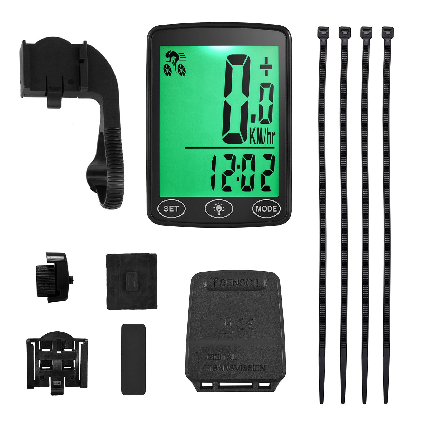 Waterproof Bike Computer with LED Backlight Bicycle Speedometer ...