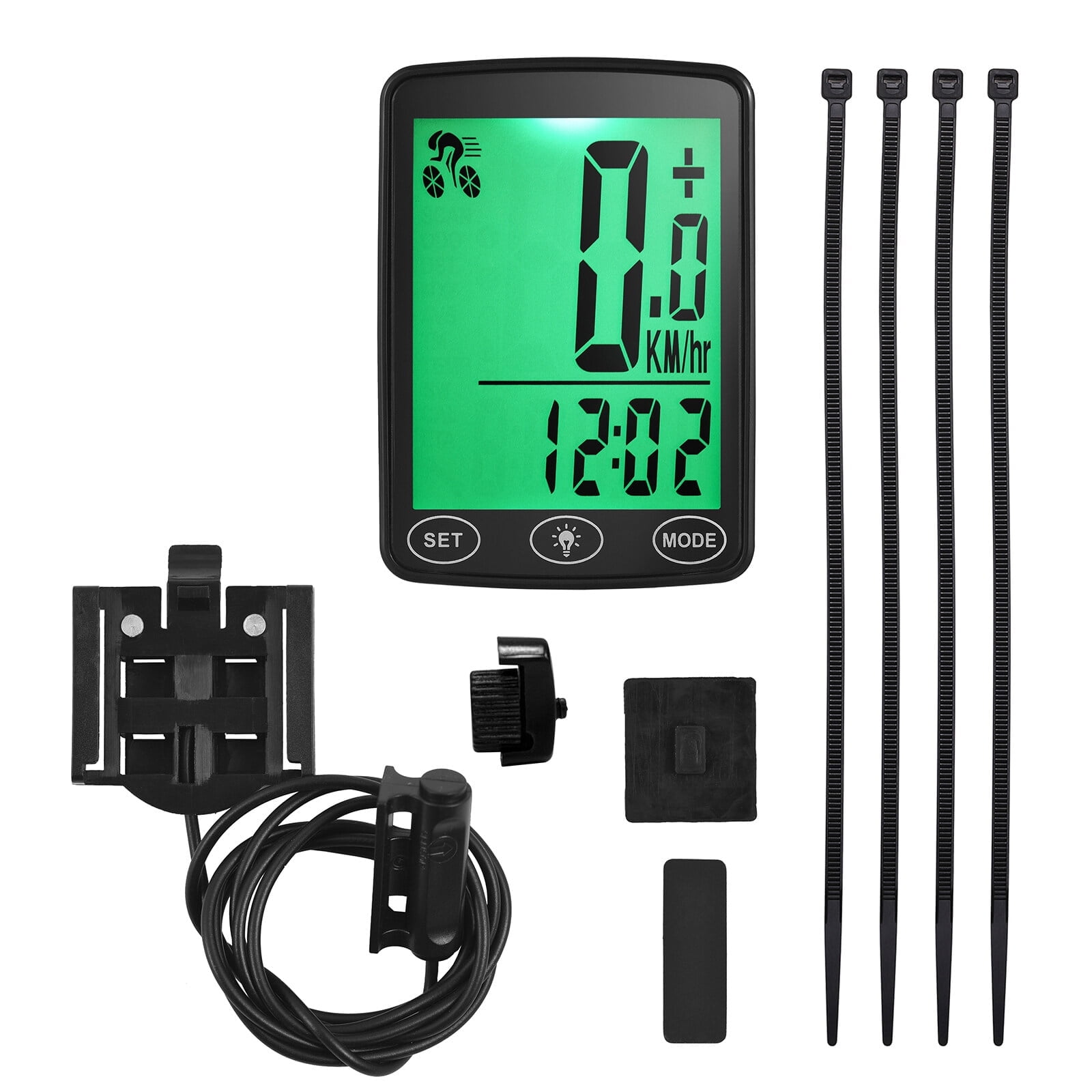 Waterproof Bike Computer with LED Backlight Bicycle Speedometer ...