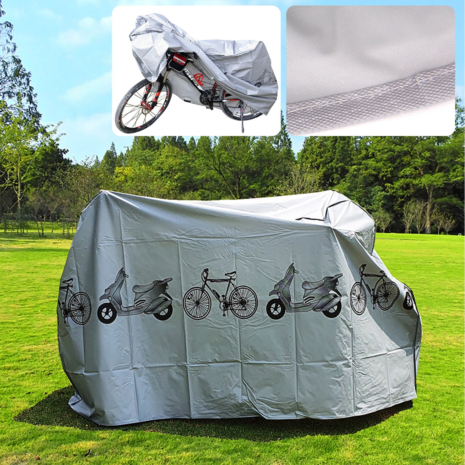 Waterproof Bike Cover, Outdoor Rain Jacket, Durable Polyester Material ...