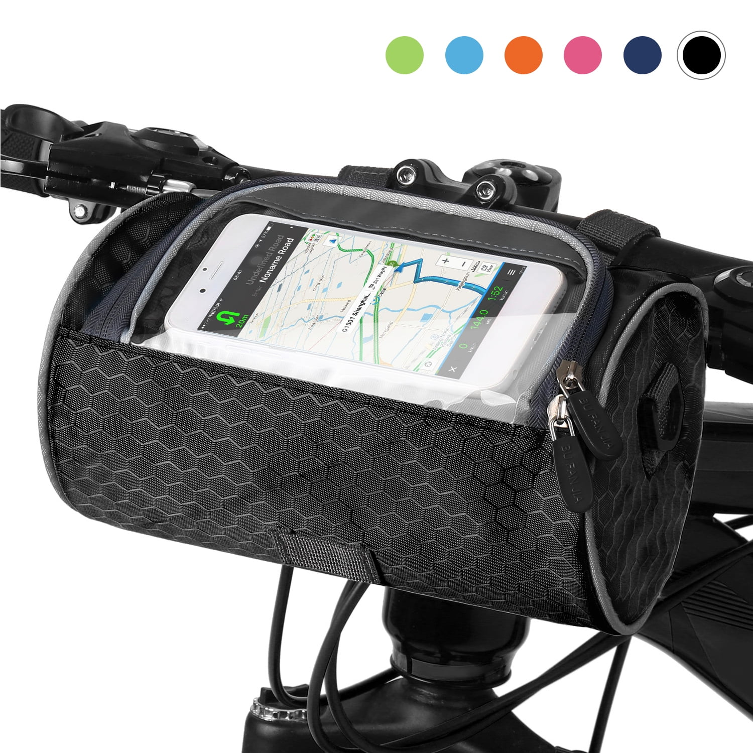 Waterproof Bicycle Handlebar Bag with Touchscreen Phone Pouch and ...