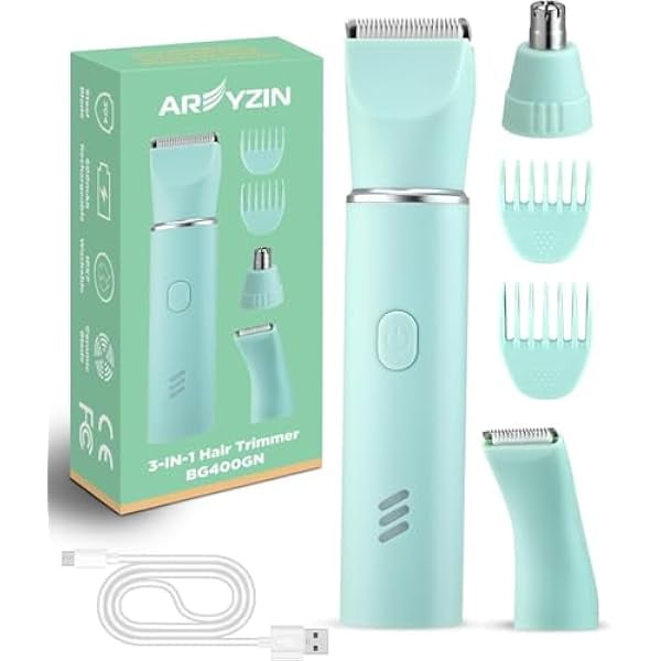 Waterproof Bikini Trimmer Women Electric Razor for Women with Snap-in ...