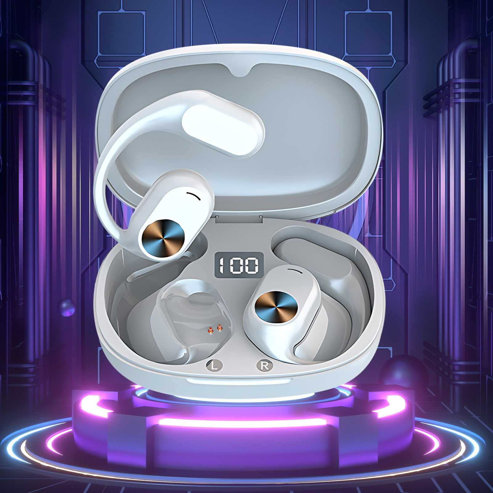 Waterproof Bluetooth Earbuds IPX5 Wireless Earphones with 48H Playtime ...