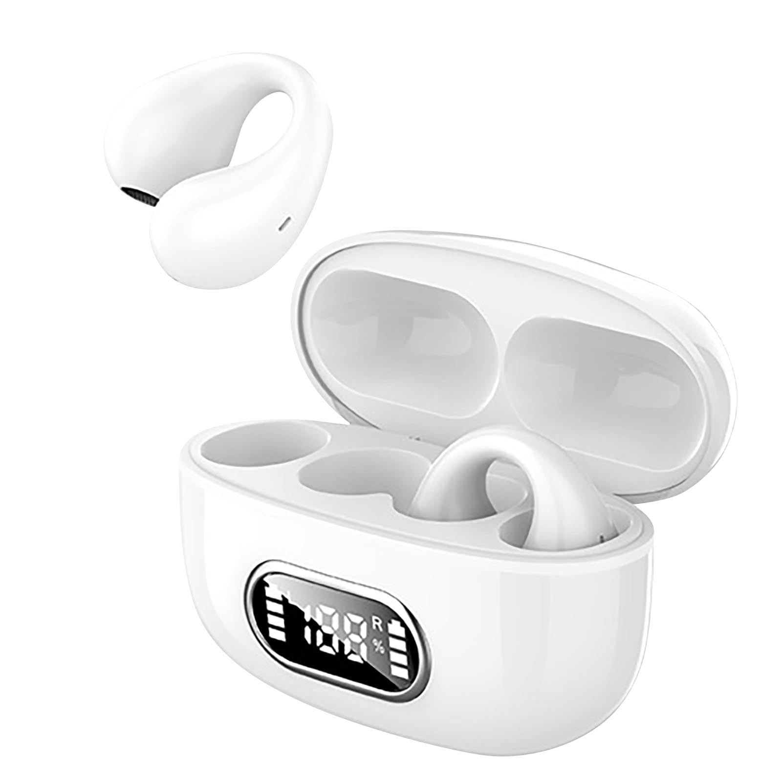 Waterproof Bluetooth Earbuds w/Dual Ear Hook, True Wireless 5.3 Stereo ...