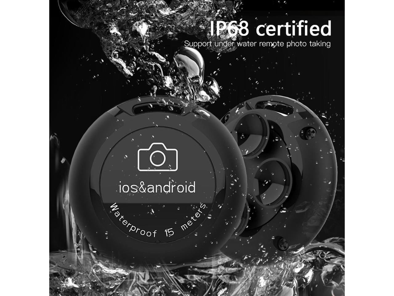 Waterproof Bluetooth Remote Shutter for iPhone & Android Camera 15M ...