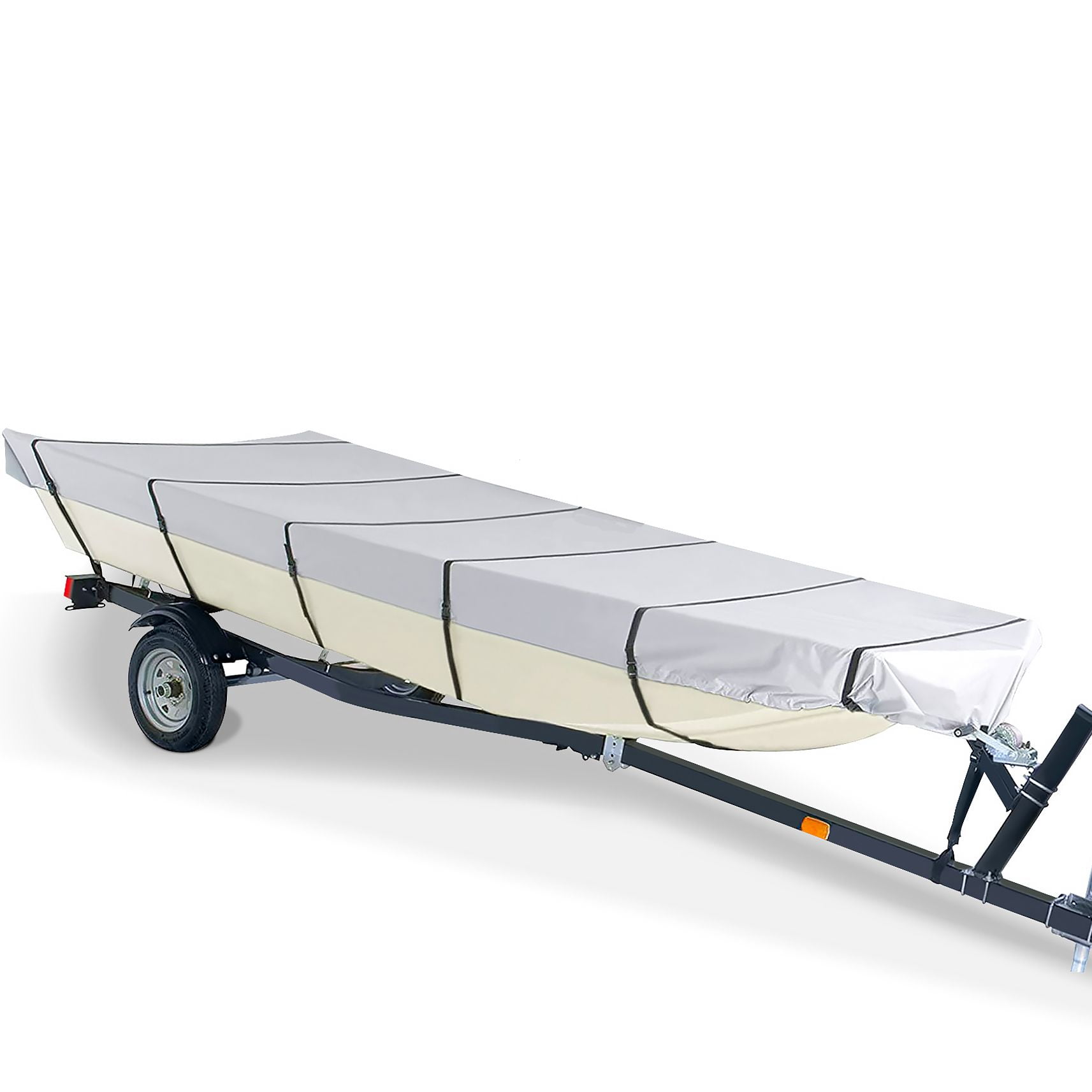 Waterproof Boat Cover, Trailerable Boat Cover 210D Heavy Duty Bass Boat ...