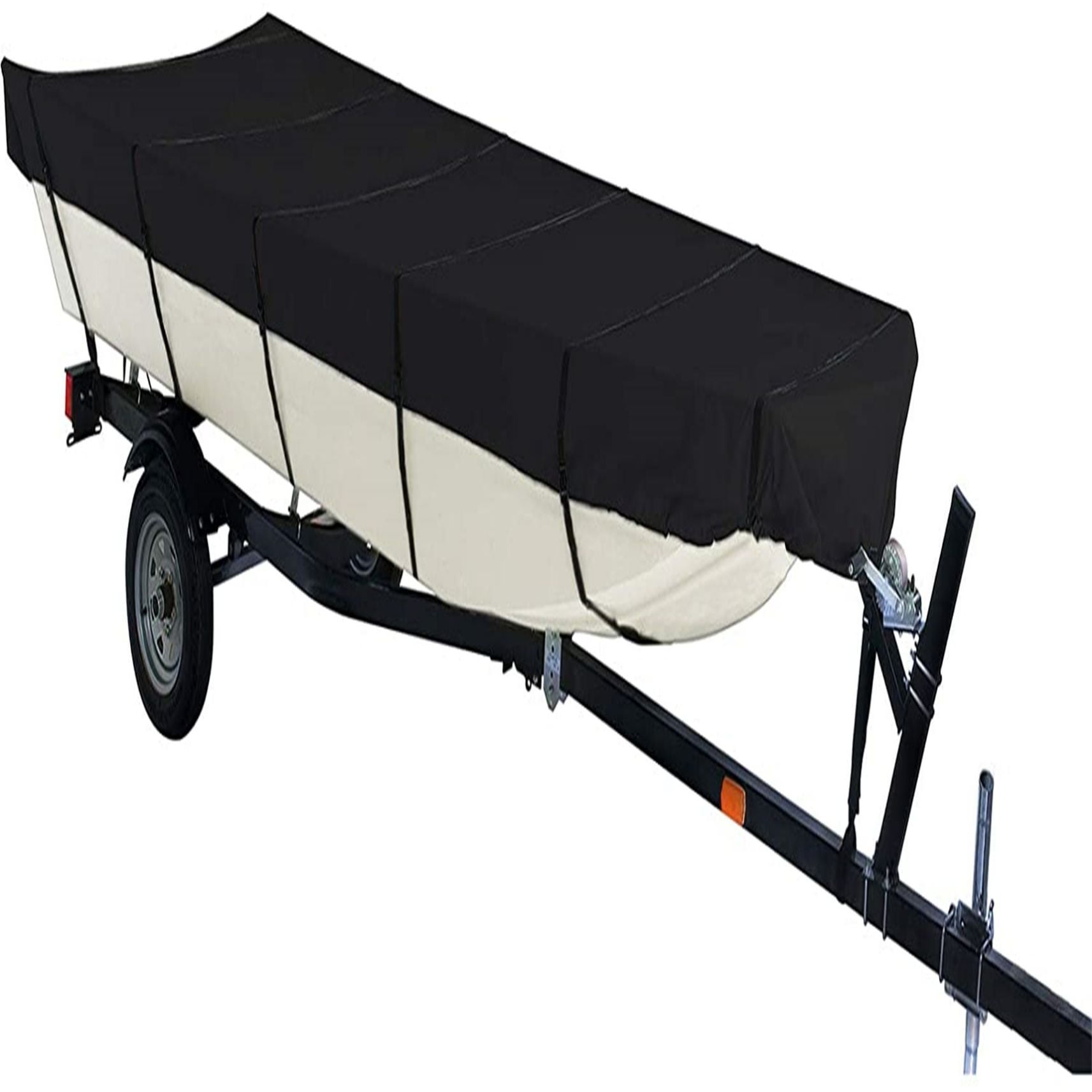 Waterproof Boat Cover, Trailerable Boat Cover 210D Heavy Duty Bass Boat ...