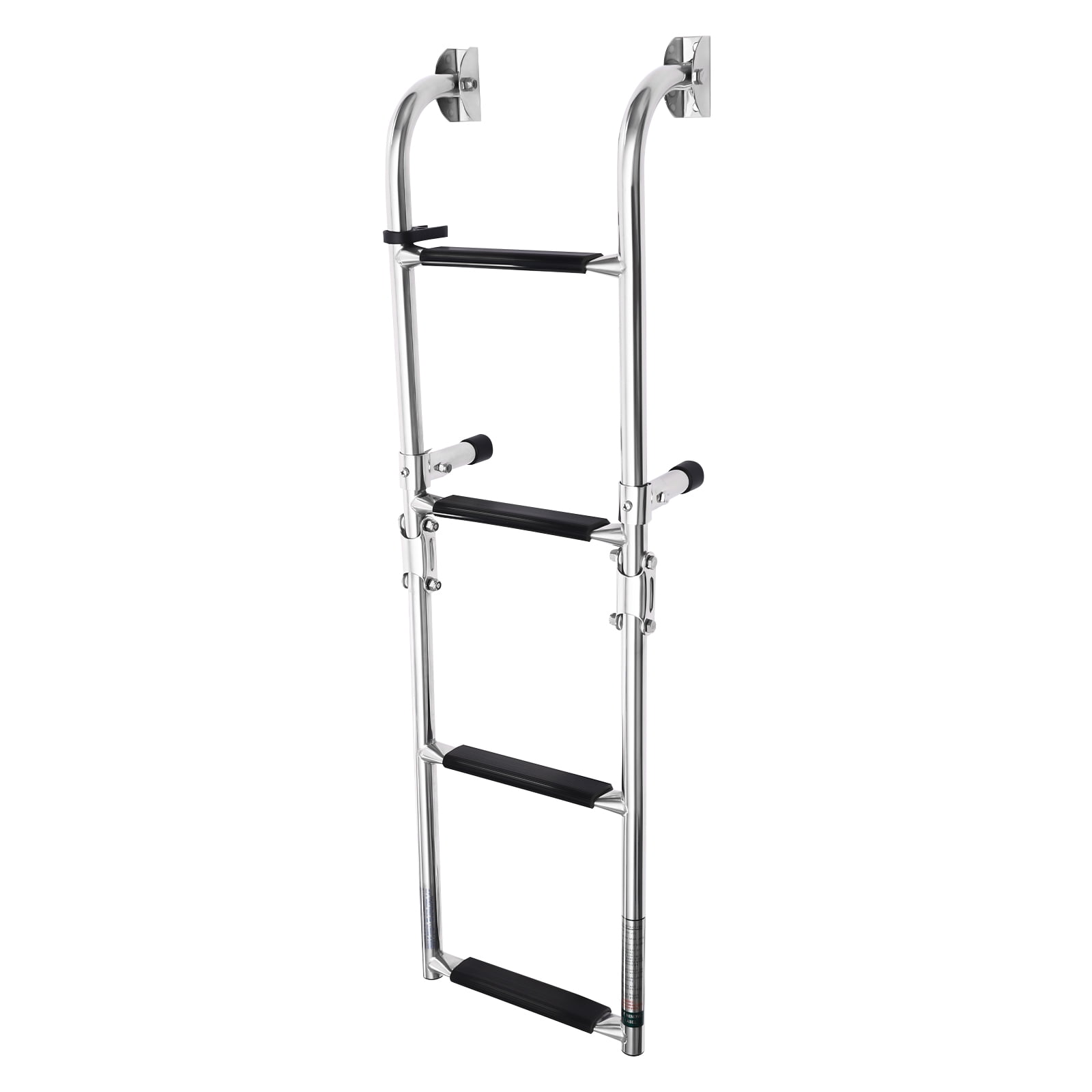 Waterproof Boat Ladder with Stainless Steel Frame, 2+2 PVC Non-Slip ...