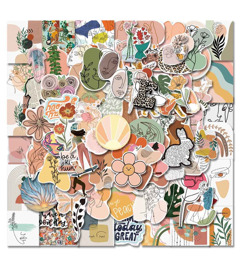 Waterproof Boho Stickers Pack, Aesthetic Stickers for Laptop, Vsco ...