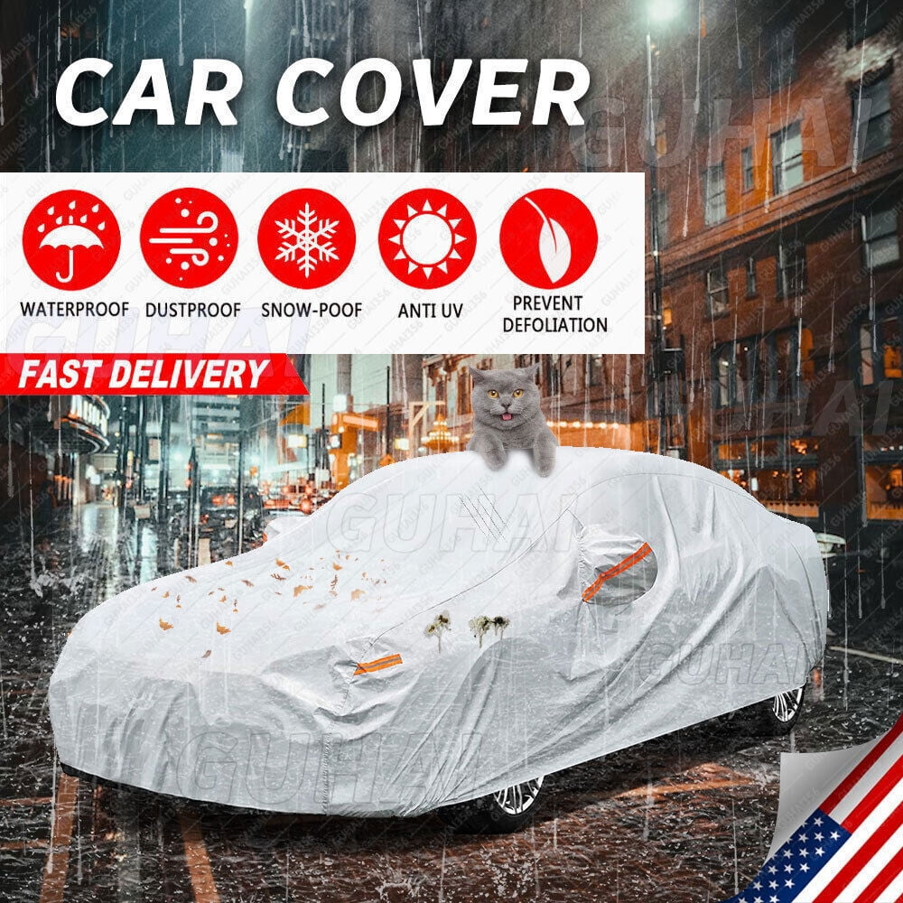 Waterproof Breathable Full Car Cover Sun Snow Dust Rain Resistant ...