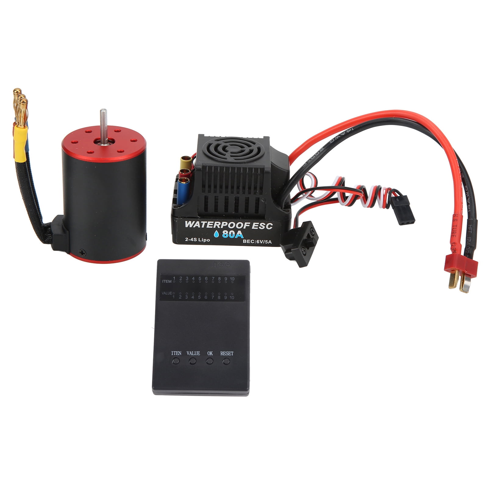 Waterproof Brushless ESC Electric Governor with 3900KV Motor Program ...