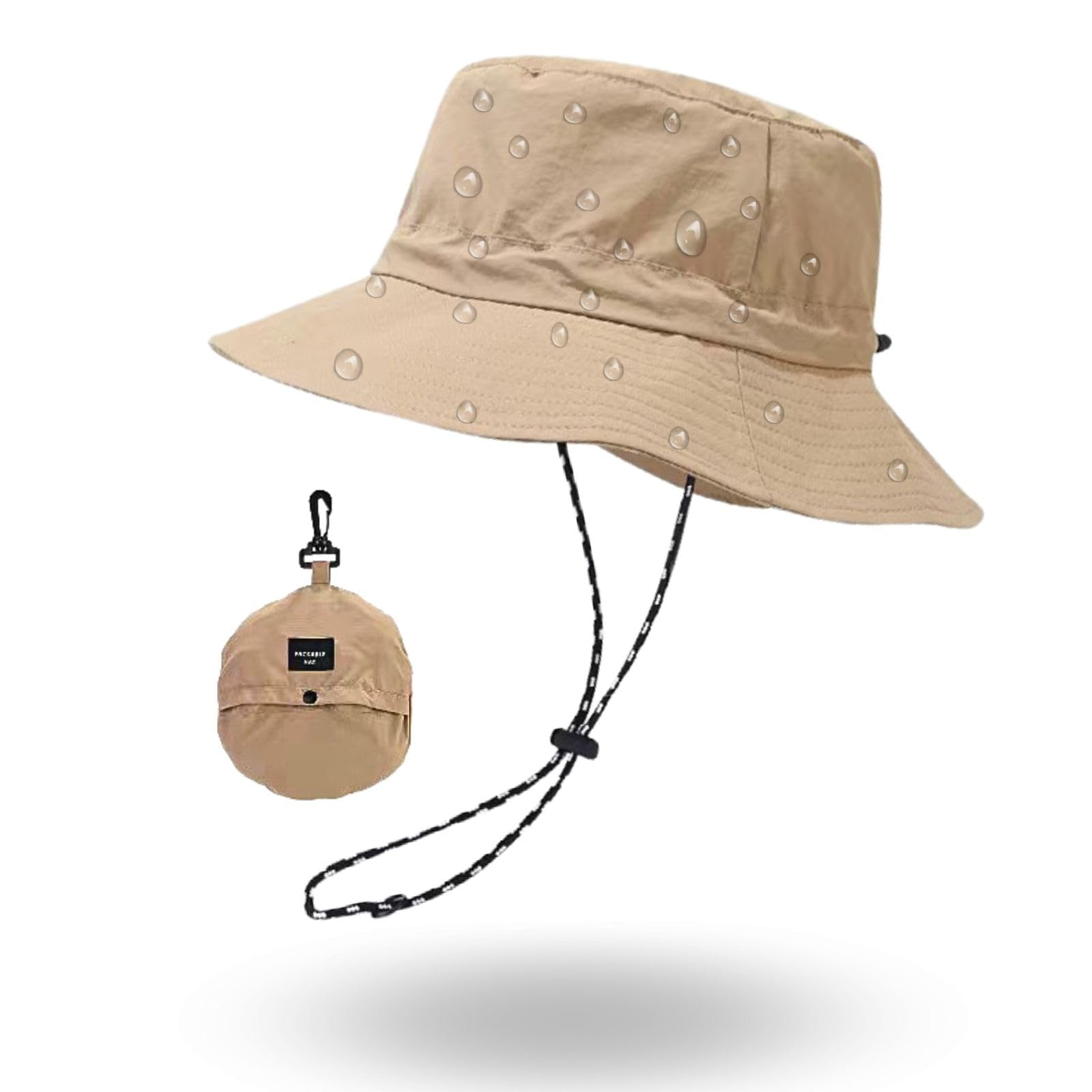 Waterproof Bucket Rain Hat,Foldable Outdoor UV Protection Sun Hats and ...