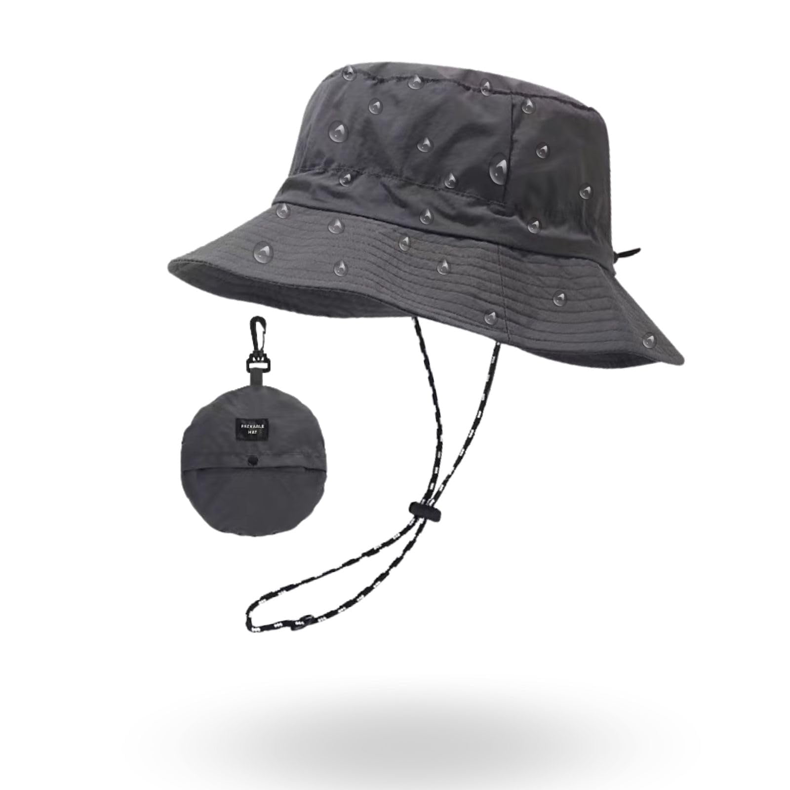 Waterproof Bucket Rain Hat,Foldable Outdoor UV Protection Sun Hats and ...