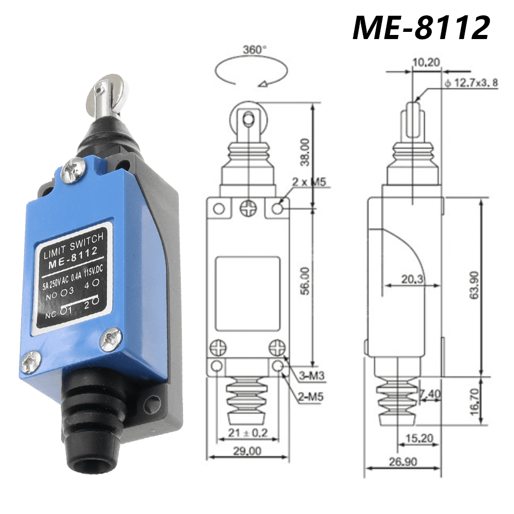 Waterproof CNC Instantaneous Limit Switch Rotary Roller-Sealed Industrial Mechanical Limit ...