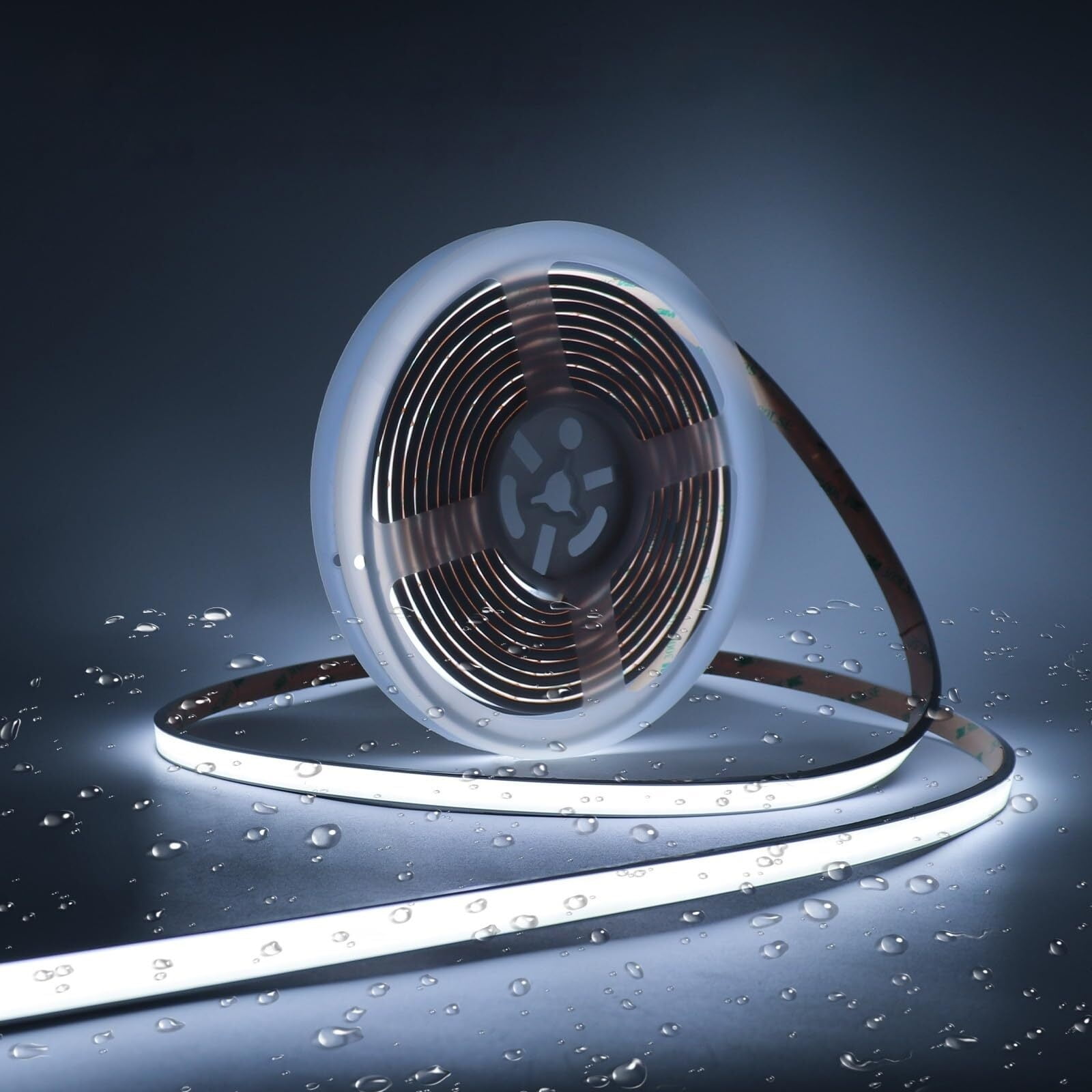 Waterproof COB LED Strip Light, 24V, 16.4FT CRI>90 480LED, 3000K Warm ...