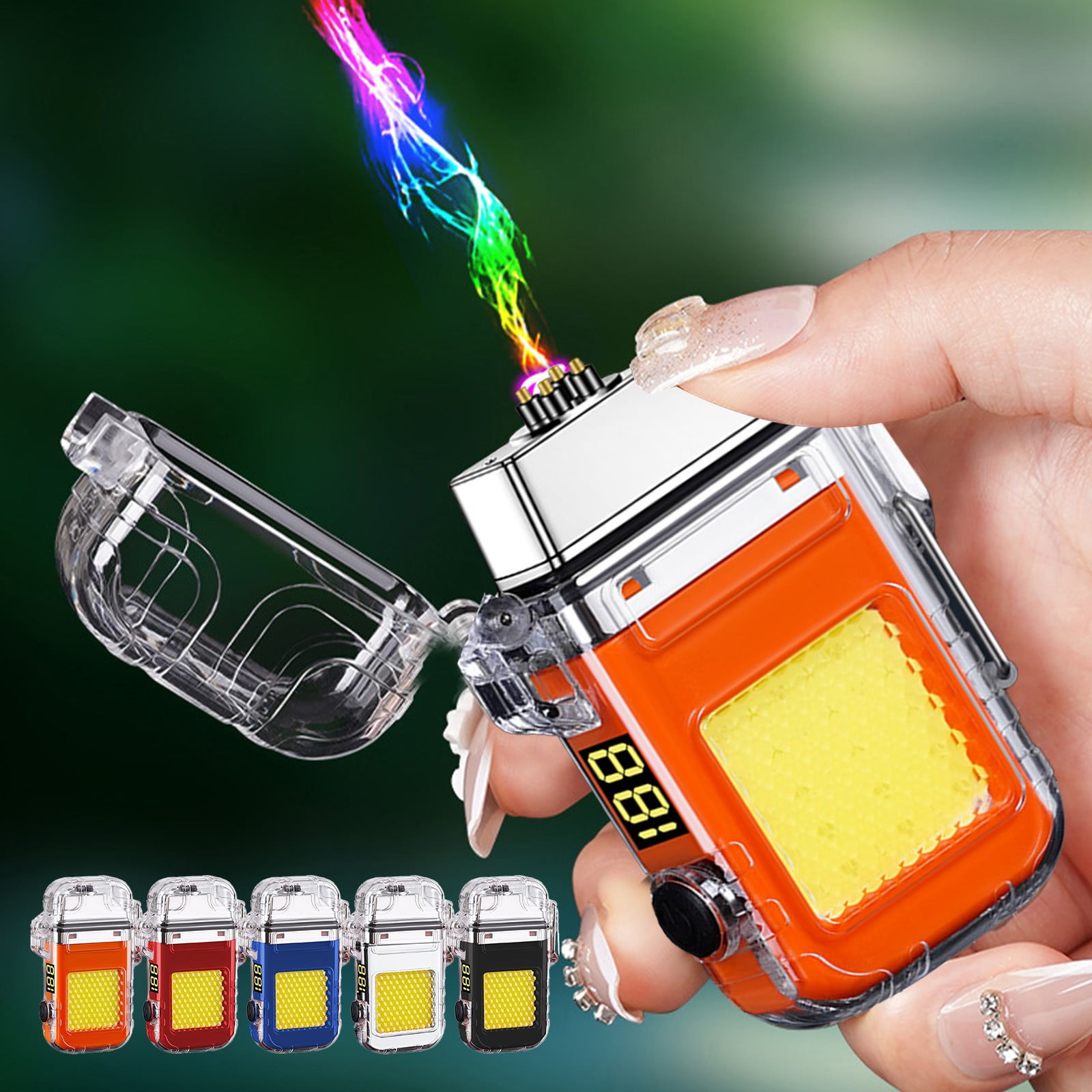 Waterproof COB Lighter with LED Display, 3 Light Modes, Type-C Charging ...