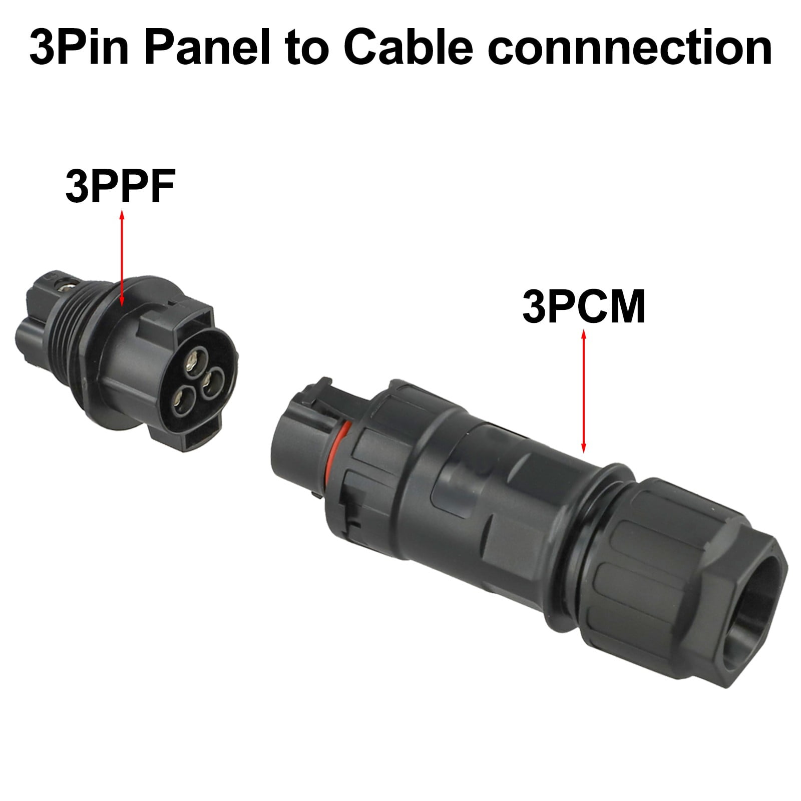 Waterproof Cable Connector 3/5 Pin Aviation Male Female Wire Connectors ...