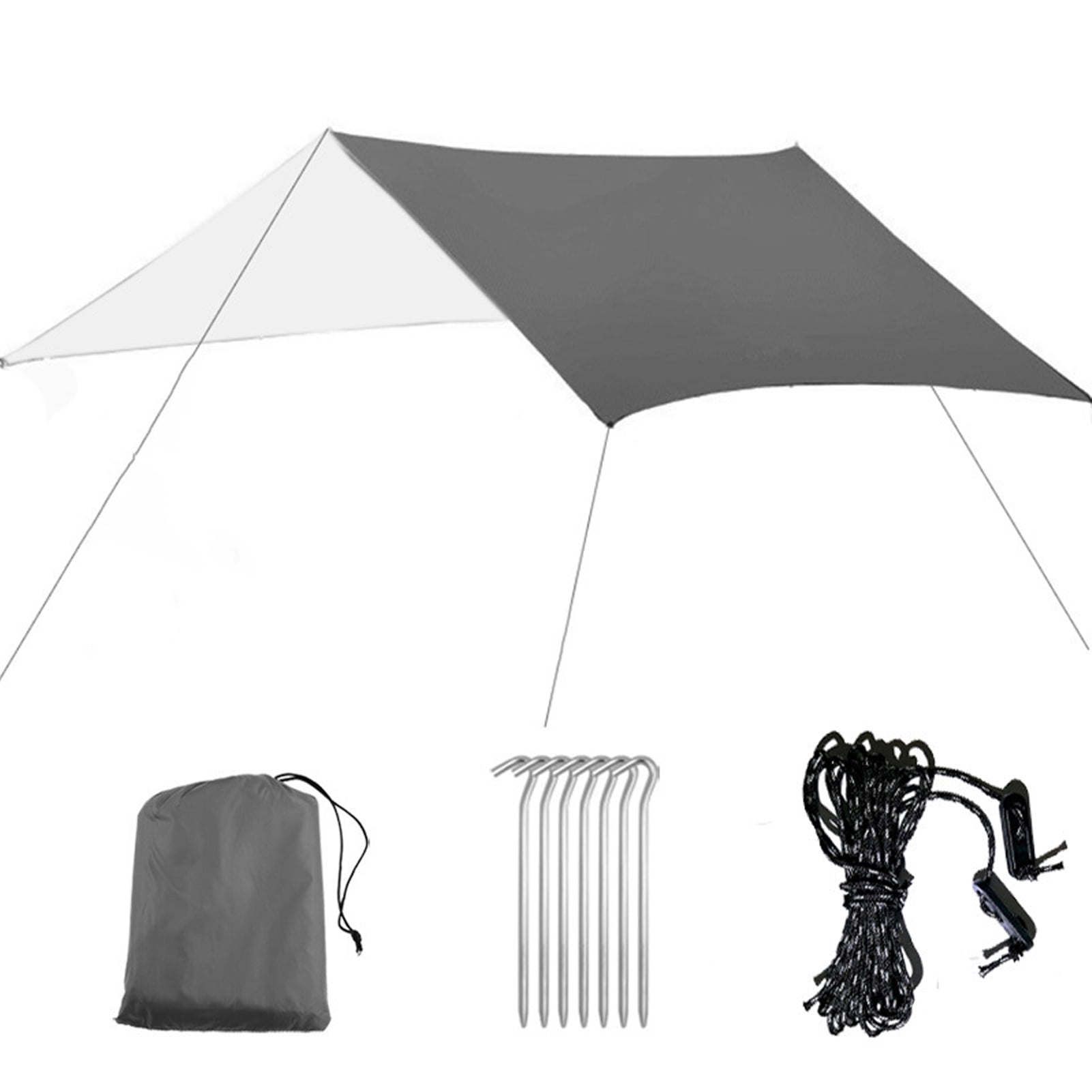 Waterproof Camping Tarp Tent Waterproof UV-Resistant Simple ...