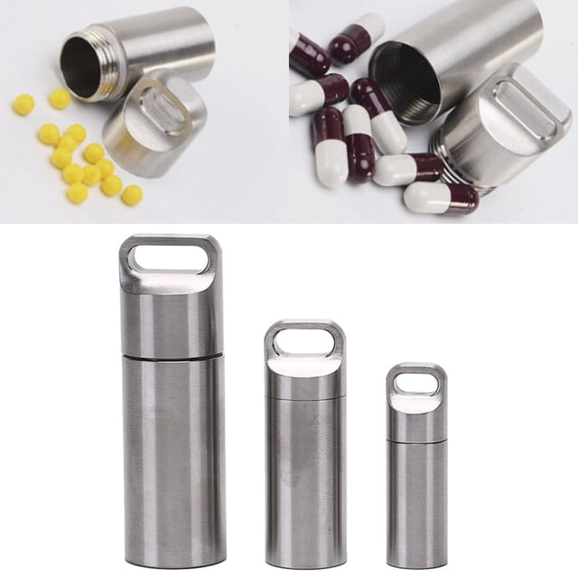 Waterproof Capsule Seal Bottle Outdoor Survival Pill Box Container Pill ...