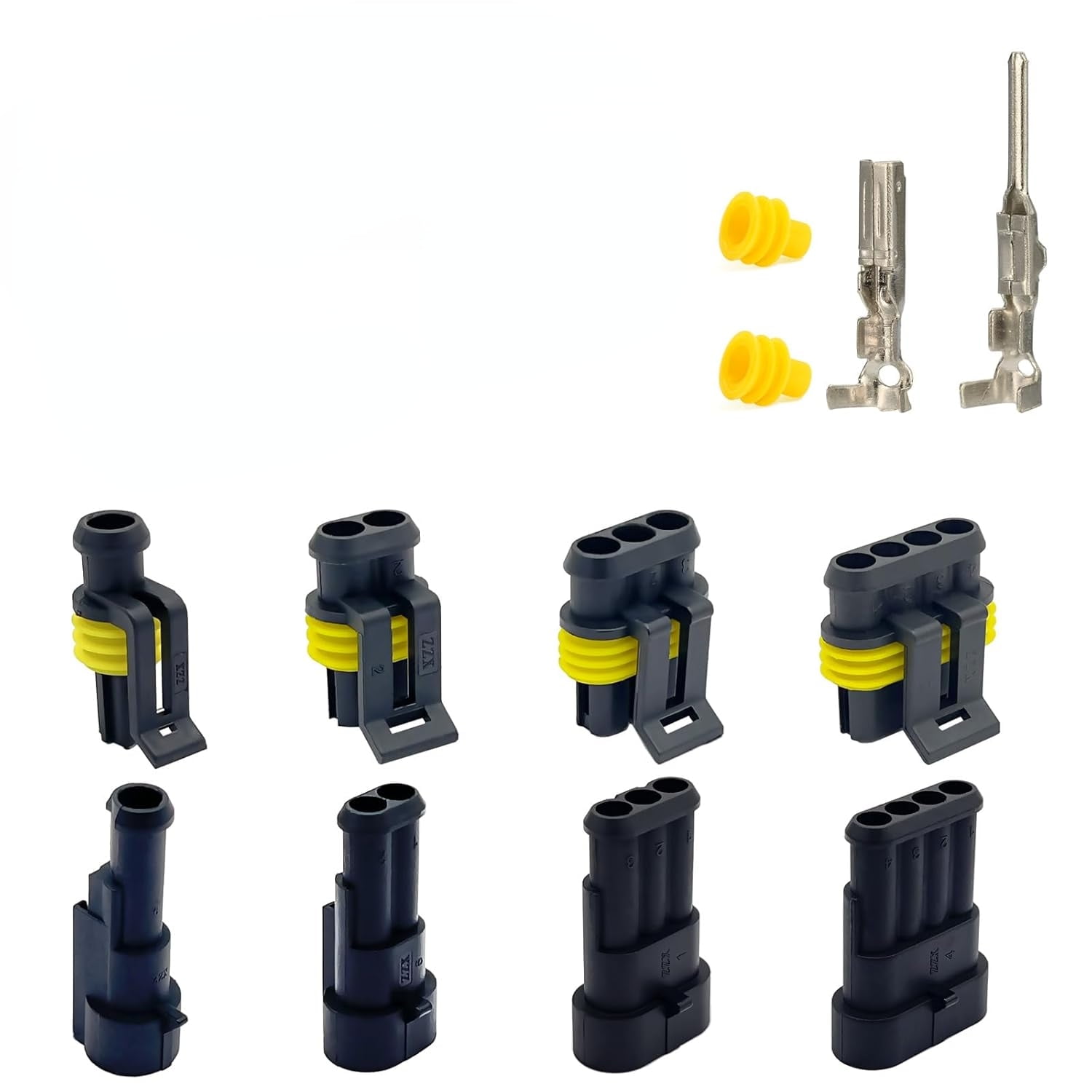Waterproof Car Electrical Connector Terminals Automotive Electrical Wire Connector Plug Kit 1/2 ...