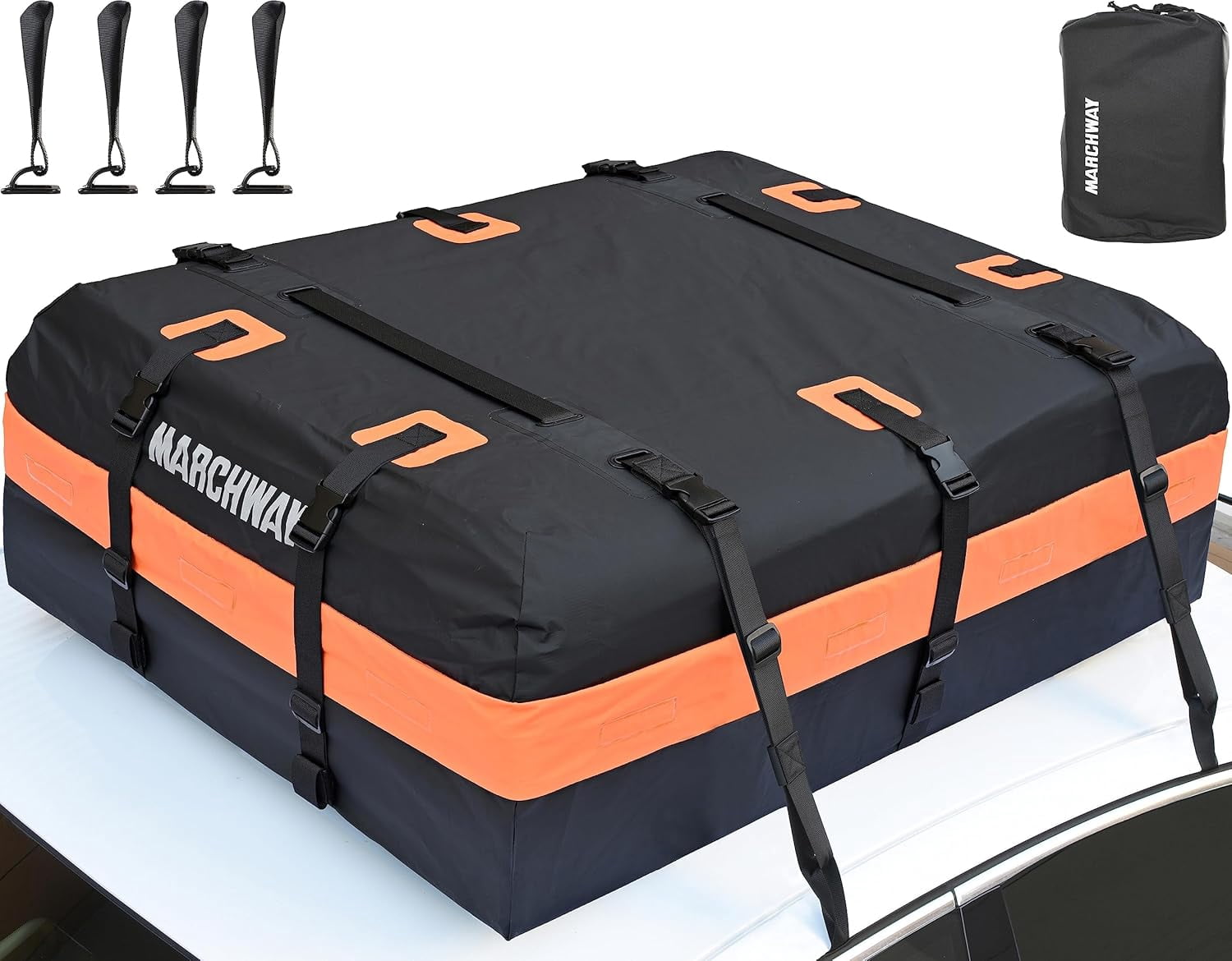 Waterproof Car Roof Luggage Bag, Weatherproof Soft Shell Rooftop Cargo ...