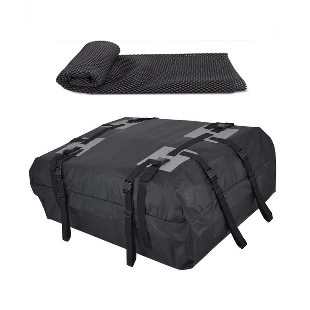 Waterproof Car Roof Top Rack Carrier Cargo Bag Luggage Cube Bag W/ Non ...