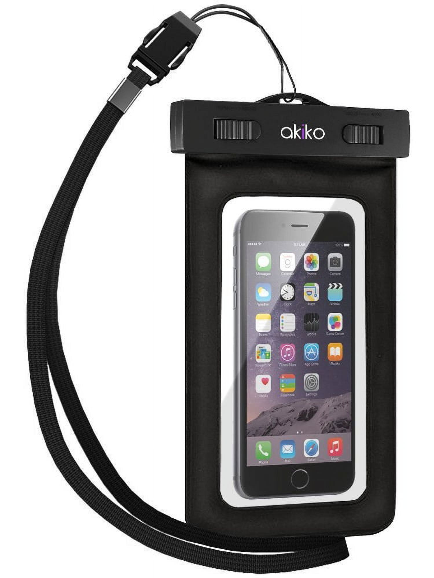 Waterproof Case, Akiko (IPX8 Certified - Up to 100FT) Universal Protective Waterproof Pouch Bag ...