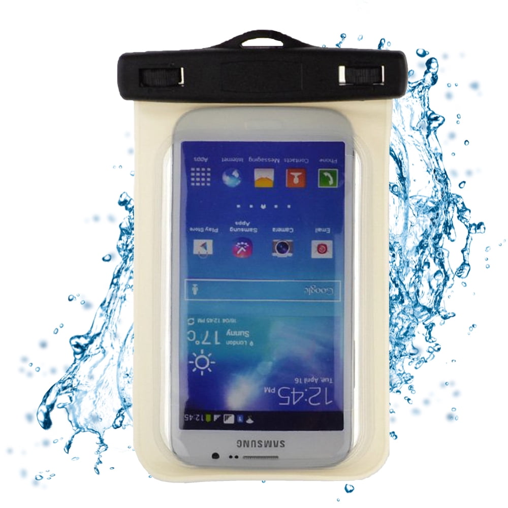 Waterproof Case Smartphone Dry Pouch (White) w/ Neck Lanyard ...