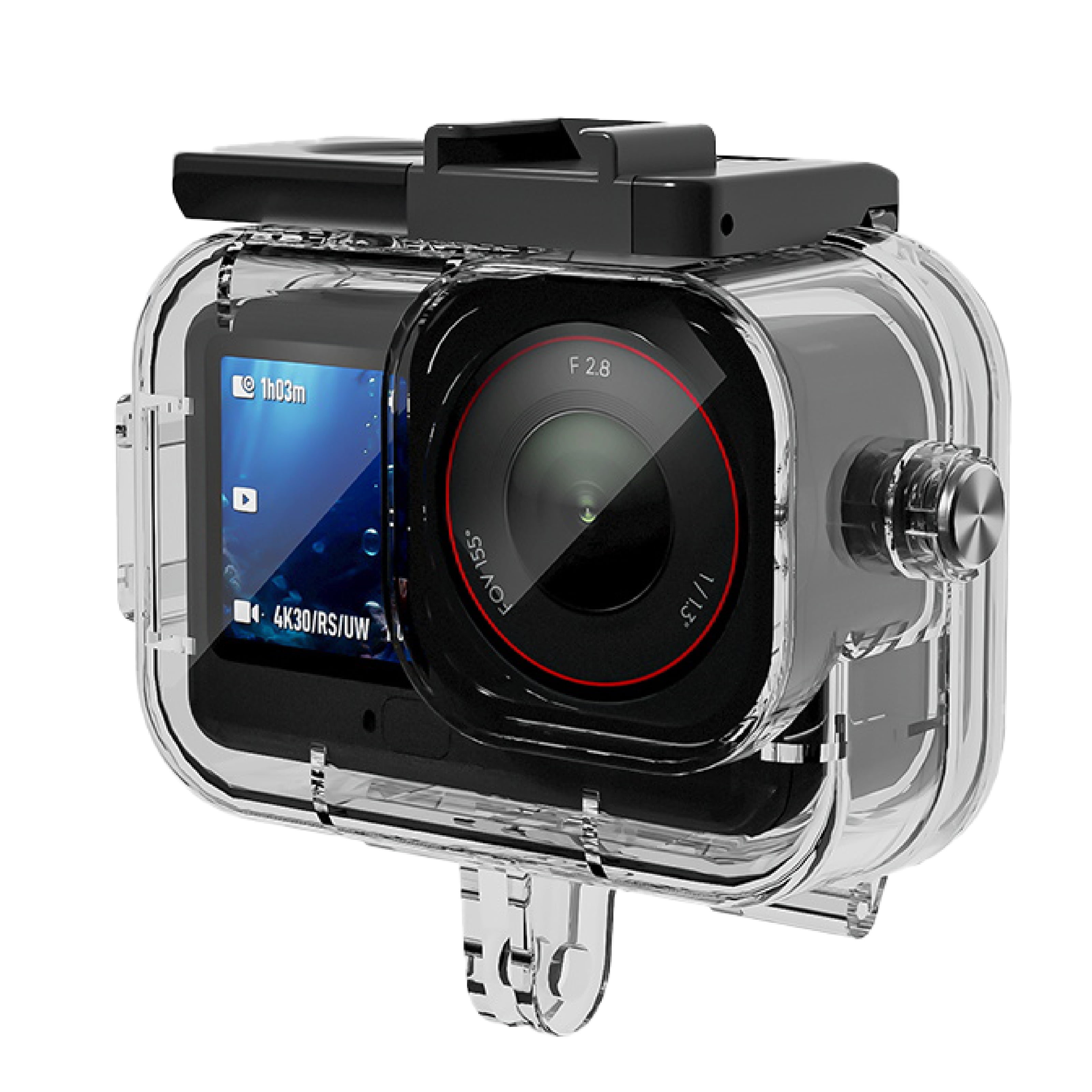 Waterproof Case for DJI Action 6 Camera, 70M/229FT Deep Diving Scuba ...