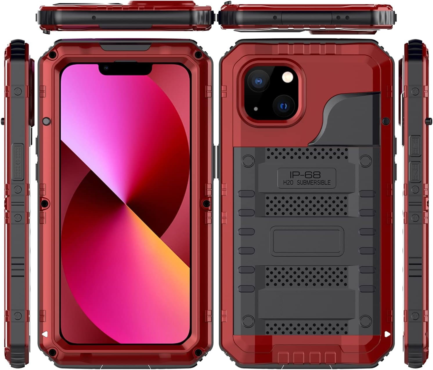 Waterproof Case for iPhone 13 Pro 6.1 Inch, Heavy Duty Durable Metal ...