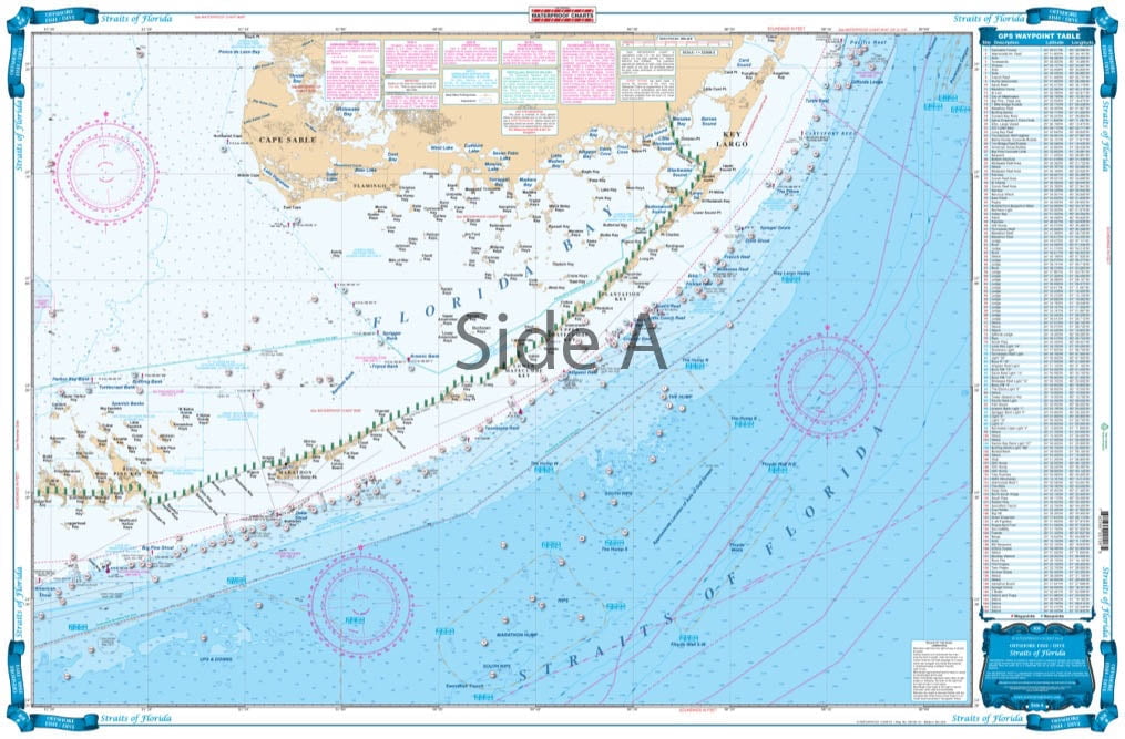 Waterproof Charts 10F Straits of Florida Fishing Offshore Fish & Dive ...