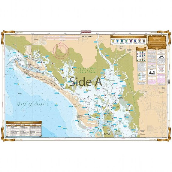 Waterproof Charts 221F Estero Bay Fishing Inshore Maps - Walmart.com