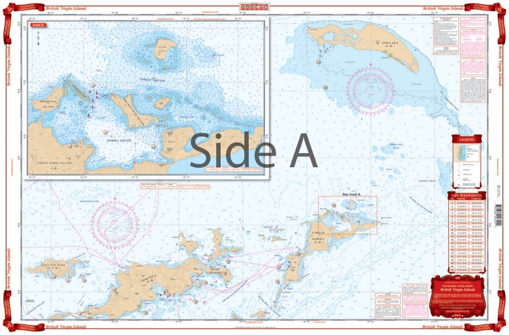 Waterproof Charts 32B British Virgin Islands Standard Navigation Maps ...