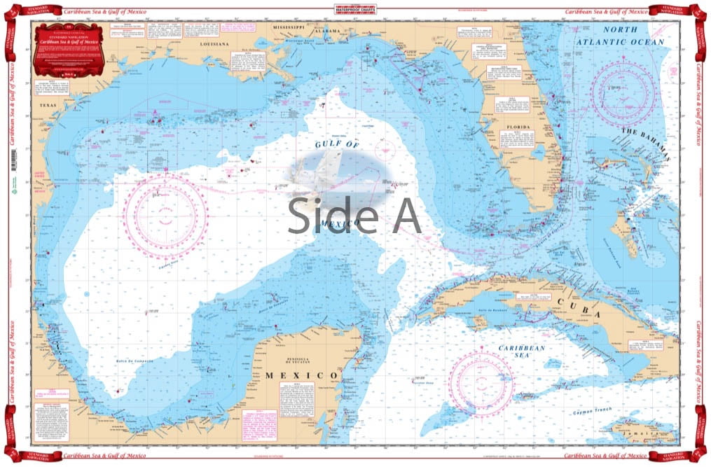 Waterproof Charts 4 Caribbean & Gulf of Mexico Standard Navigation Maps ...