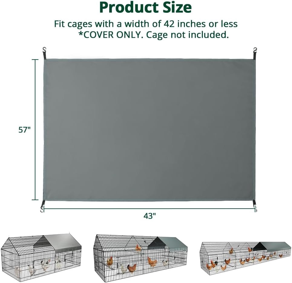 Waterproof Chicken Cage Tarp - Chicken Run Cover for Outdoor Duck Pen ...