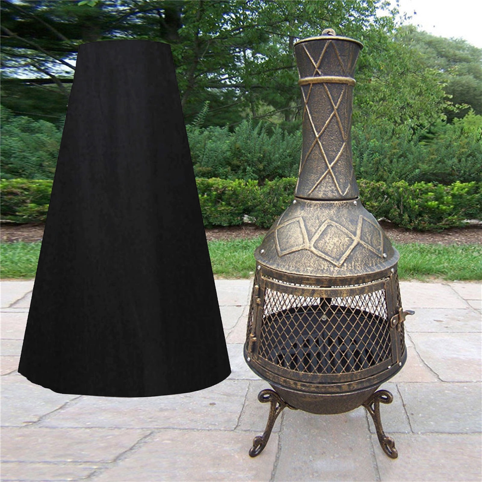 Waterproof Chiminea Cover, 210D Oxford Cloth, Protects Patio Fire Pit ...