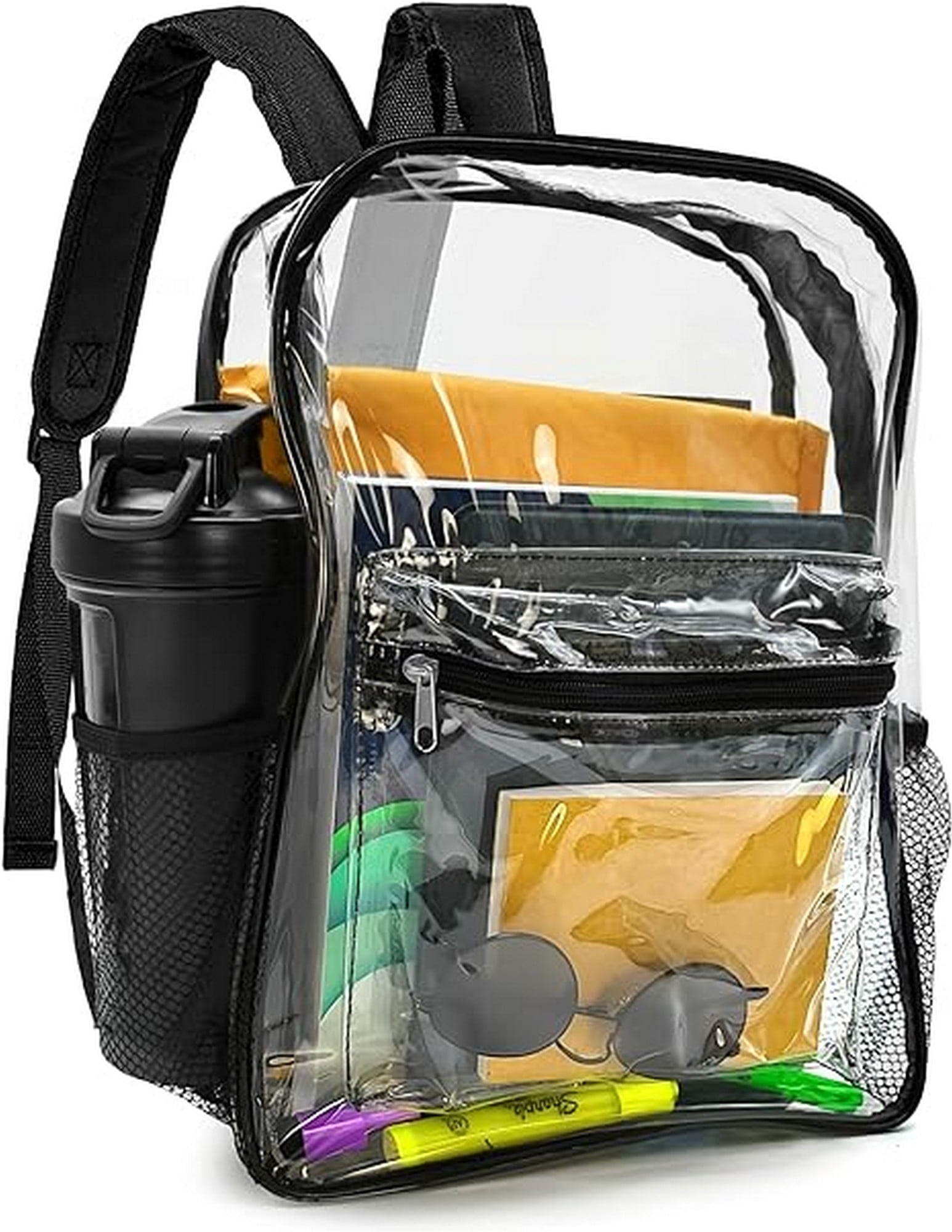 DALIX Small Clear Backpack Transparent PVC Security Security School Bag ...