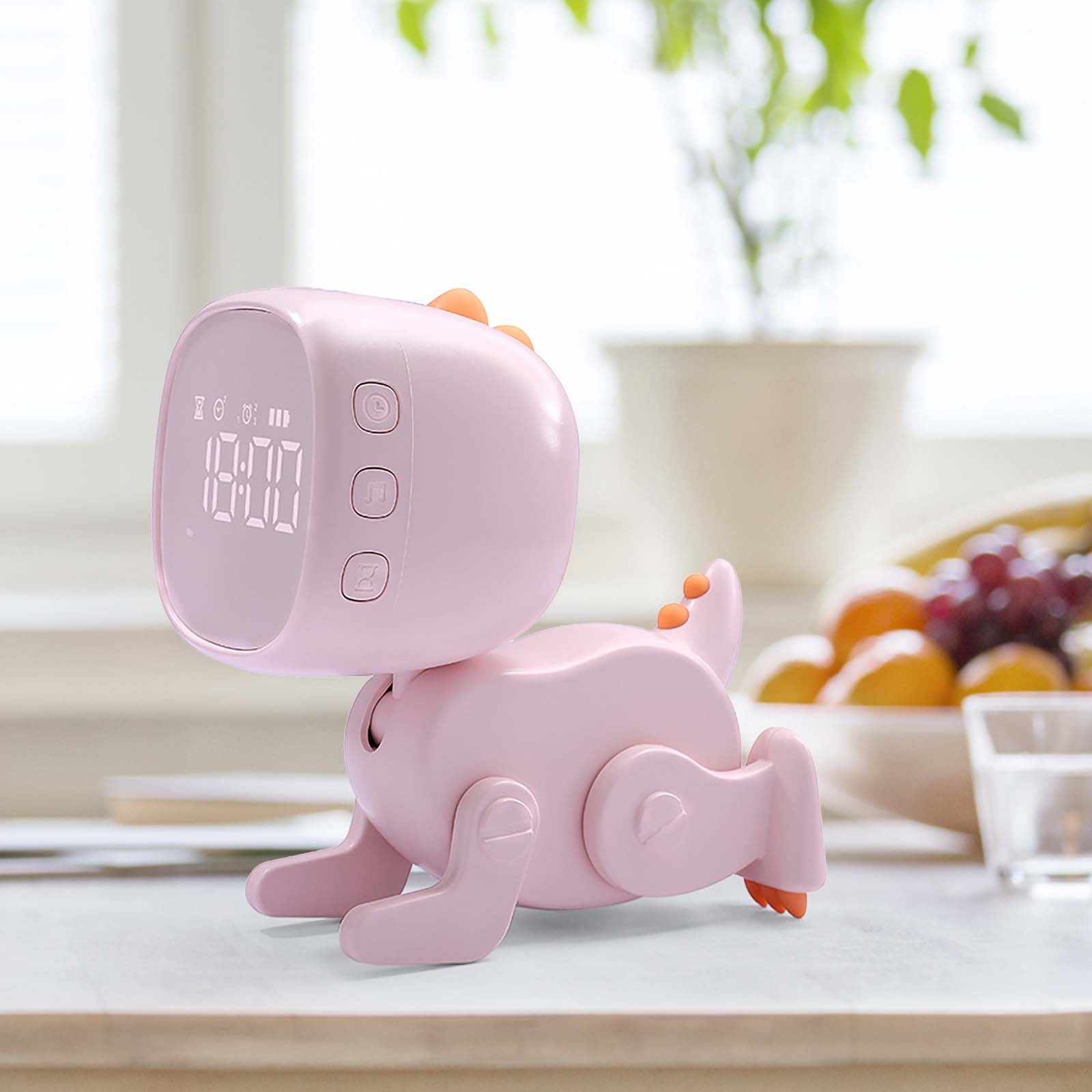 Waterproof Clock Pink Kitchen Decor Square Clocks for Walls Kids Alarm ...