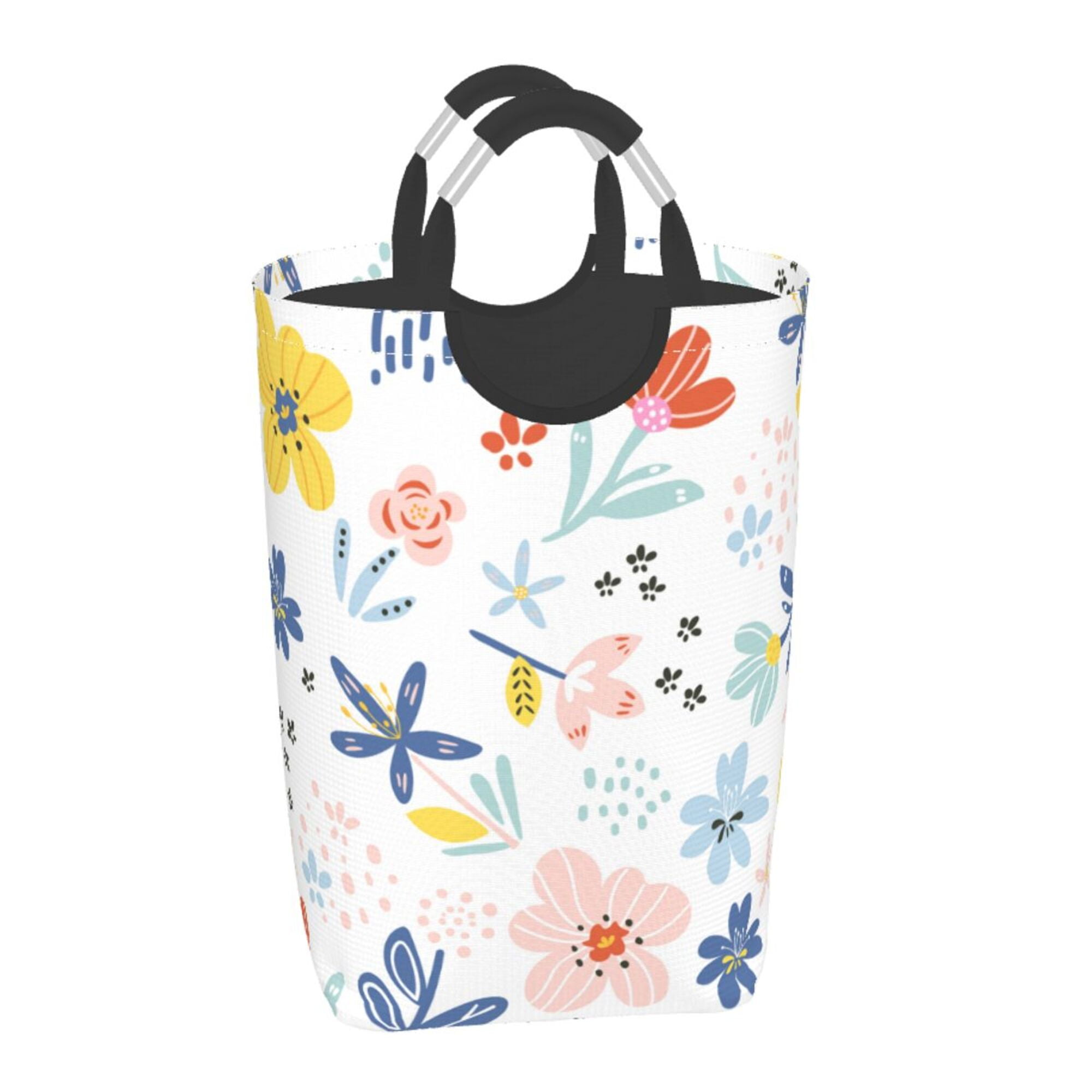 Waterproof Collapsible Laundry Hamper, Spring Floral Pattern Aluminum ...