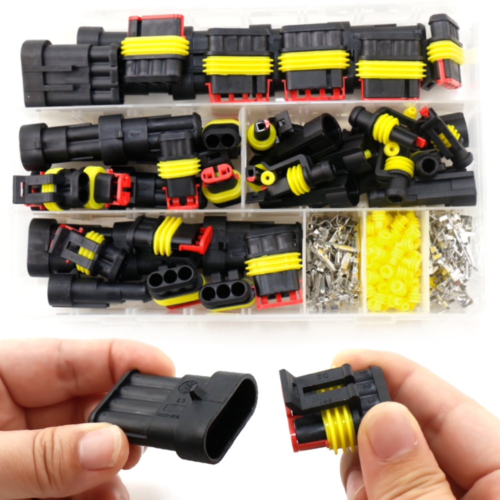 352Pcs 1-4 Pin Car Automotive Waterproof Electrical Wire Connector Plug Kit Set - Walmart.com