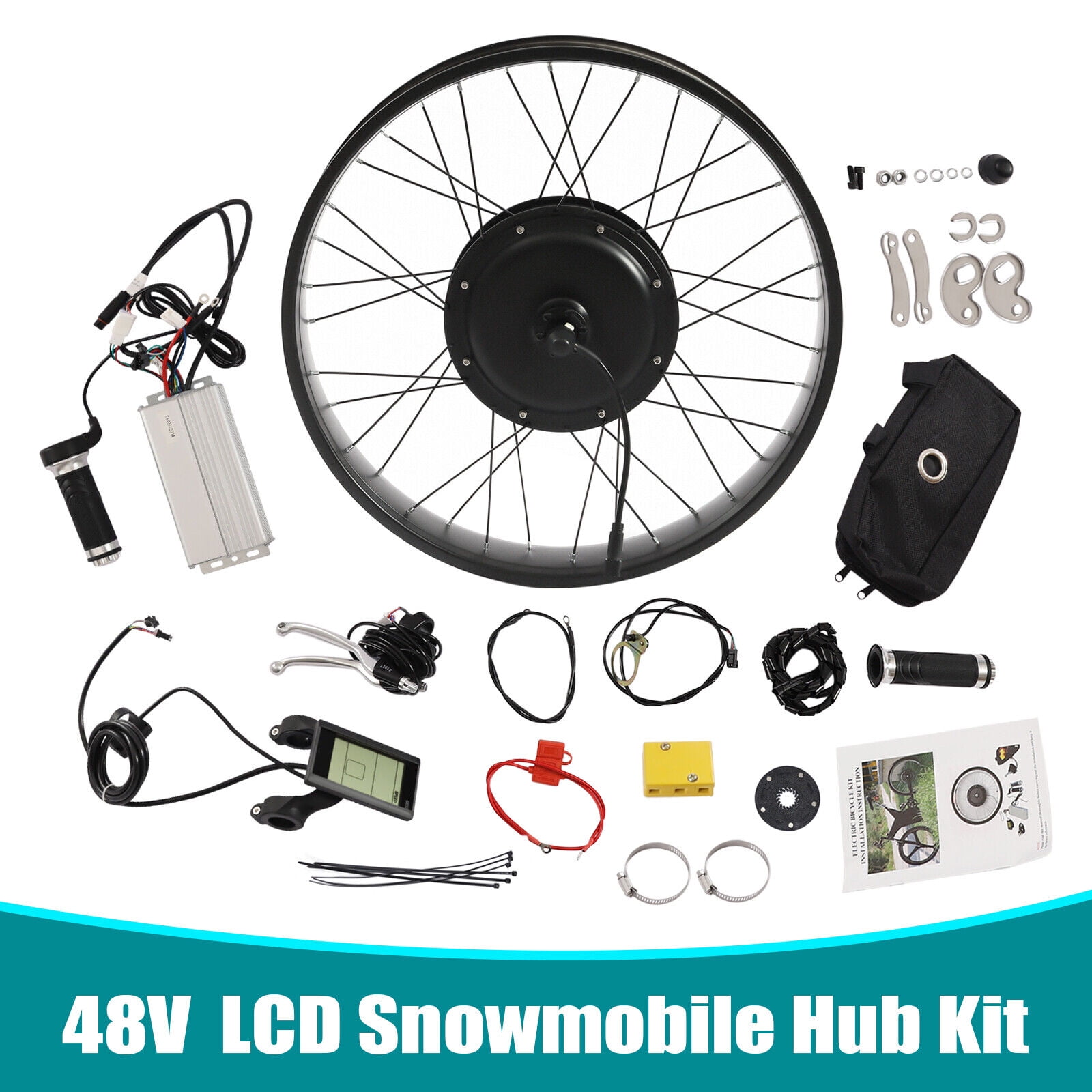 Waterproof Conversion Kit for Electric Bike 26" Fat Rear Wheel Electric ...