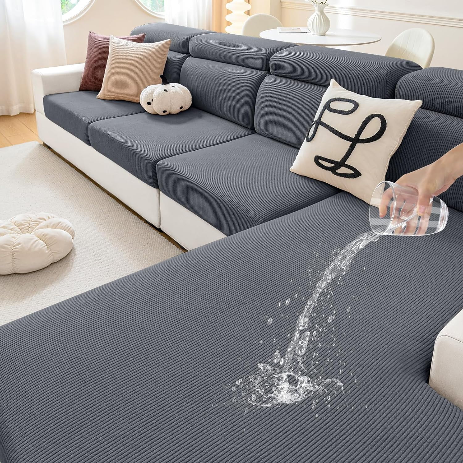 Waterproof Couch Cushion Covers, Against Spills, Couch Cover for Dogs ...