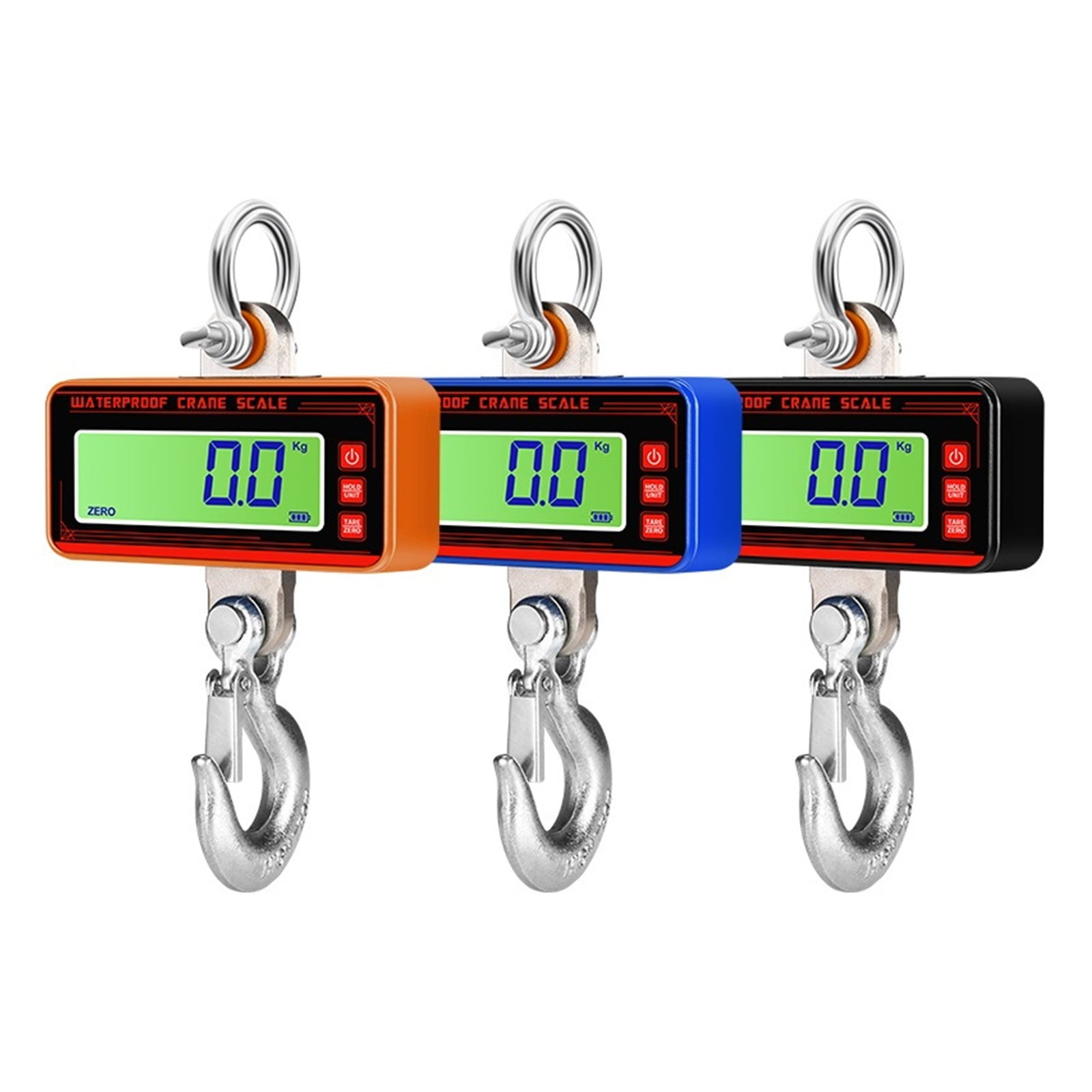 Waterproof Crane Scale 1500kg/500kg Digital LCD Hanging Scales 65ft ...